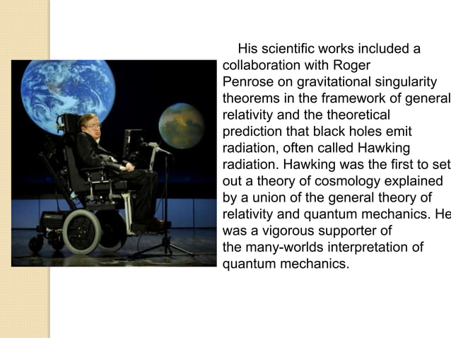Stephen Hawking | PPTX | Physics | Science