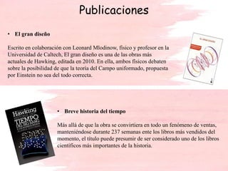 Biografía de Stephen hawking | PPTX