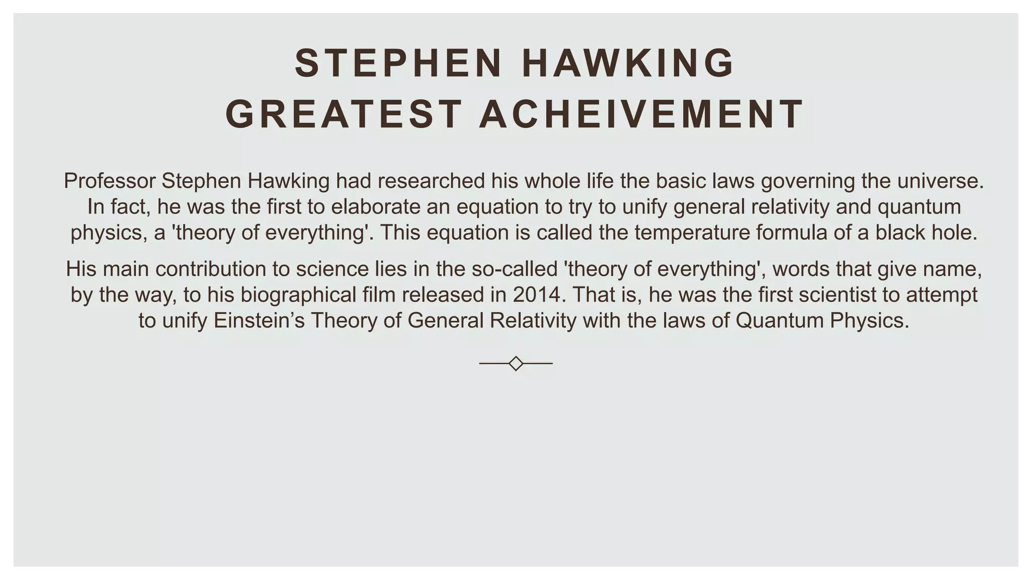 Stephen hawking biography | PPTX