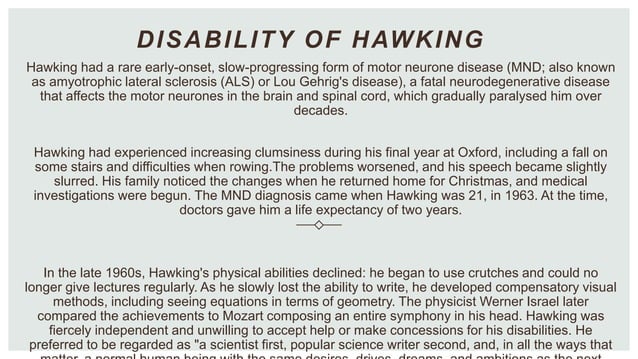 Stephen hawking biography | PPTX