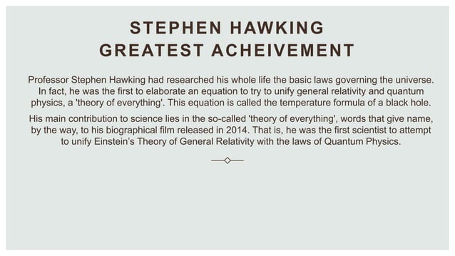 Stephen hawking biography | PPTX