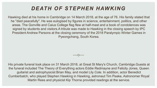 Stephen hawking biography | PPT