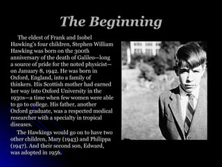 Stephen Hawking- a short history of his life | PPT
