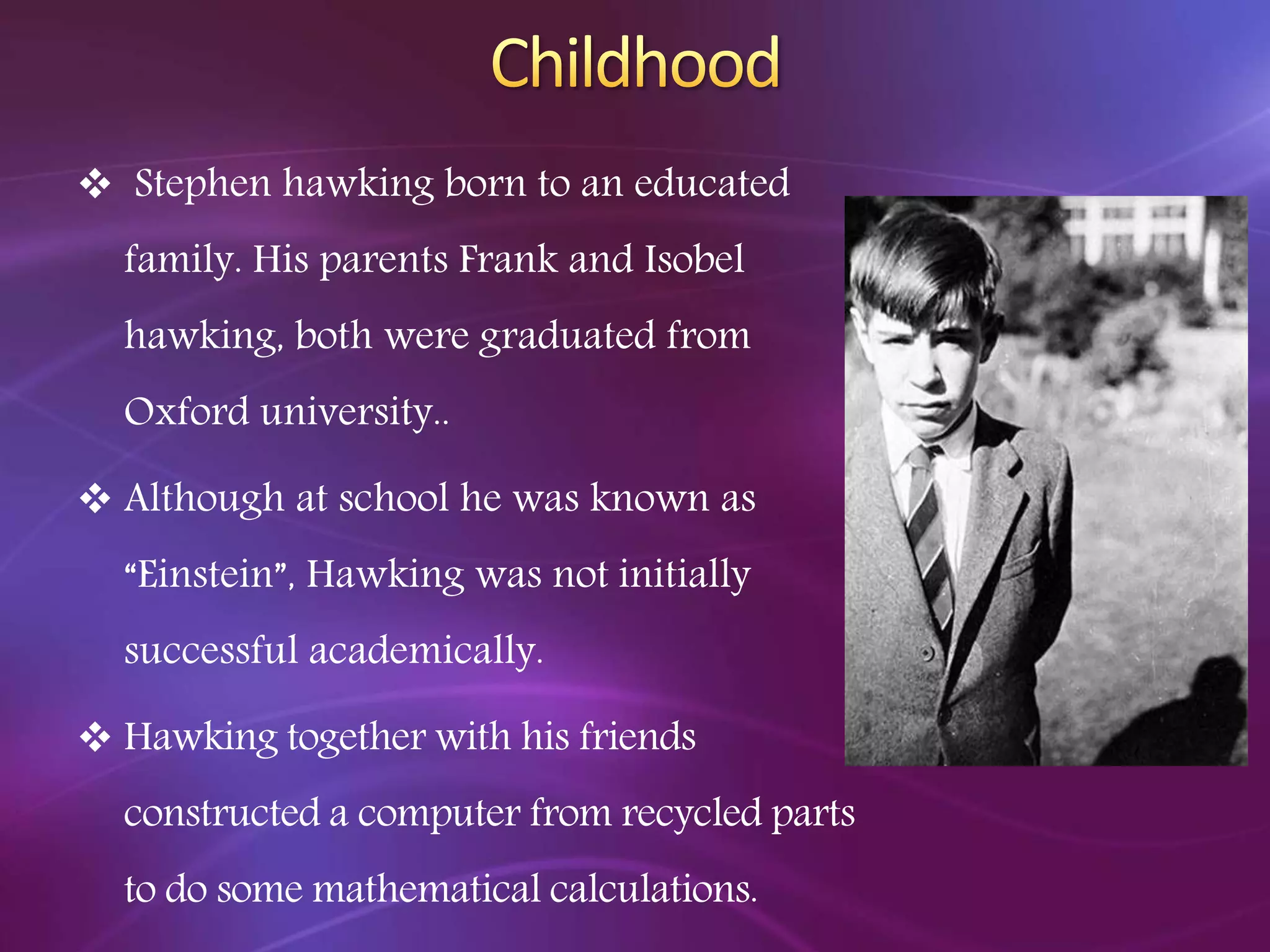 Stephen hawking the living legend of Physics | POTX