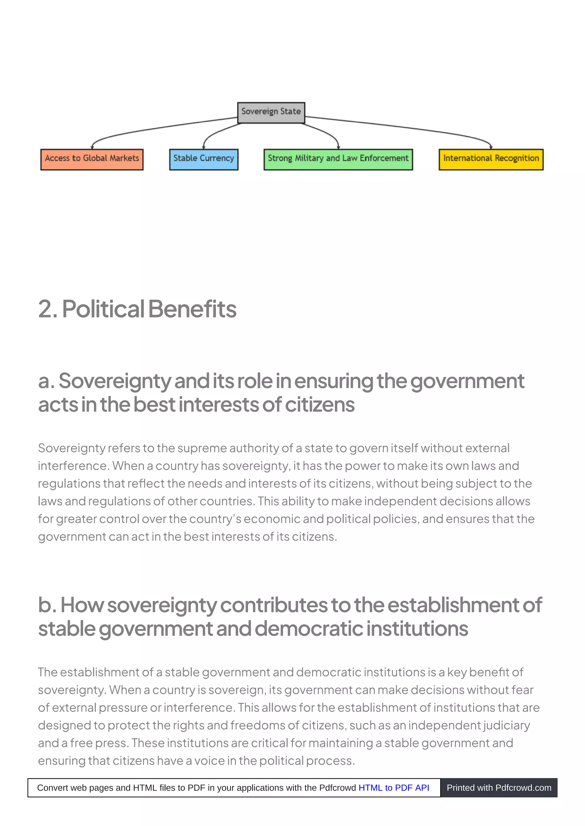 Benefits Of Being A Sovereign State | PDF