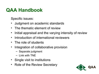 Stephen Jackson QAA | PPT