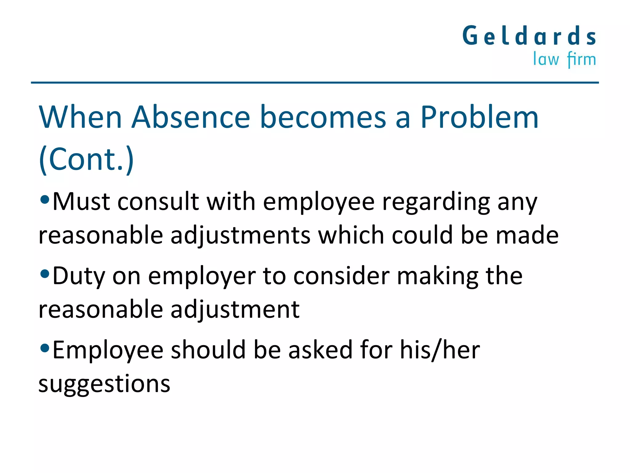 Managing sickness absence | PPT