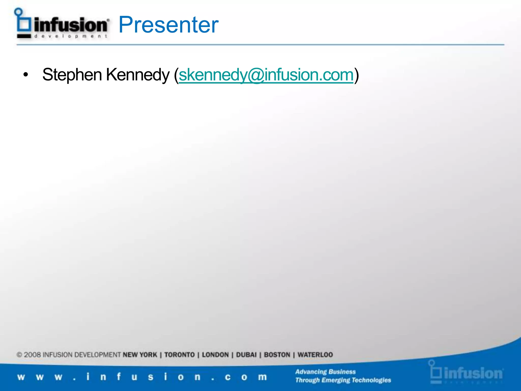 Stephen Kennedy Silverlight 3 Deep Dive | PPT