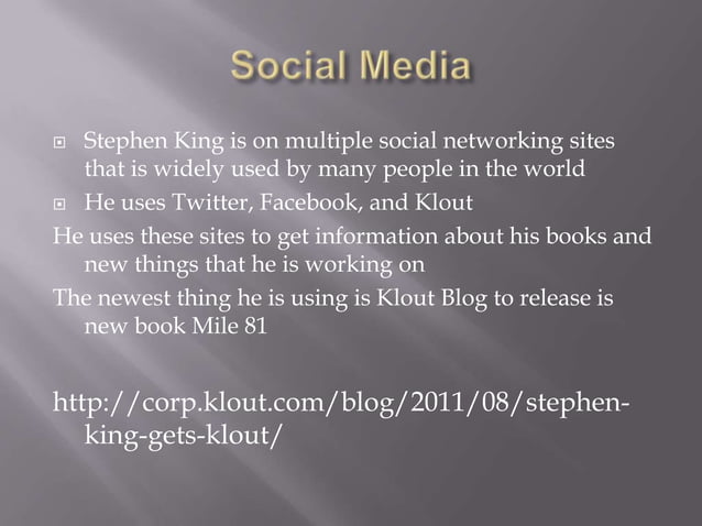 Stephen king | PPTX