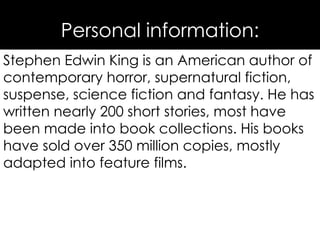 Stephen king | PPTX