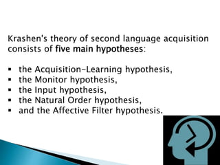 Stephen krashen's Theory of second language acquisition | PPTX