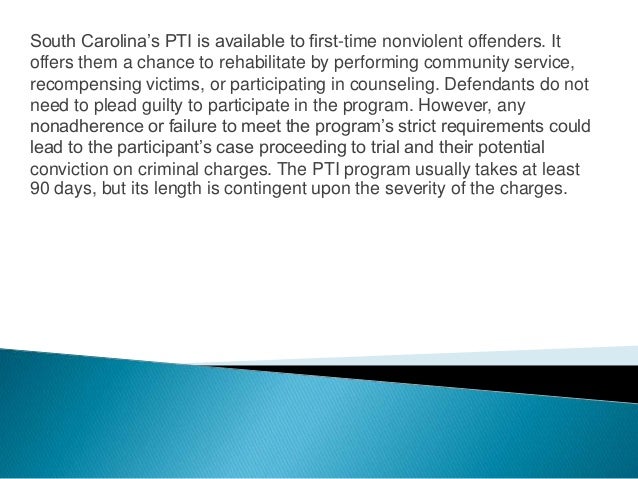 A Brief Overview of South Carolina’s Pre-Trial Intervention Program ...
