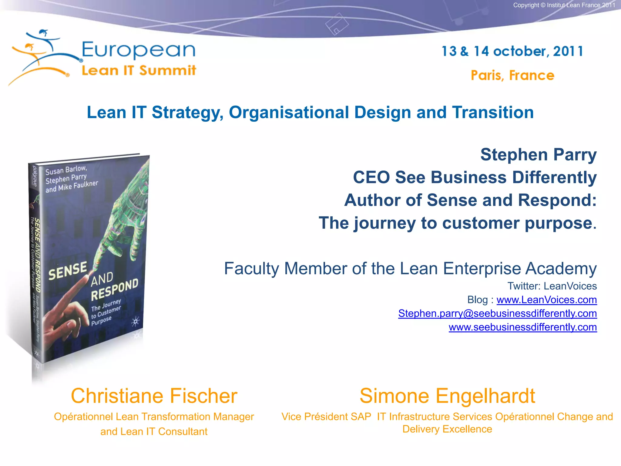 Lean IT strategy, lean measurement and organizational design | PPT