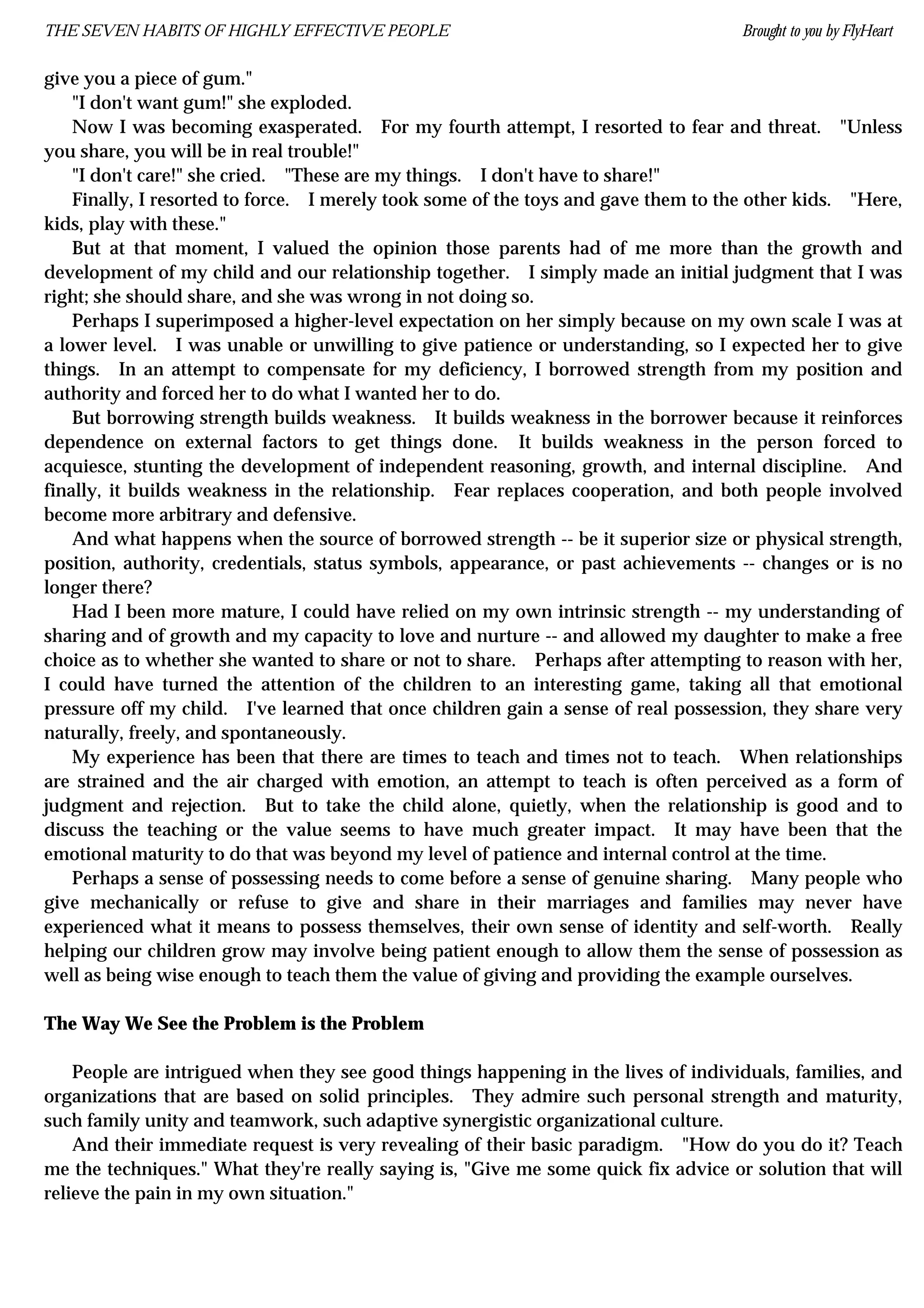 Stephen R Covey The 7 Habits Of Highly Eff People | PDF