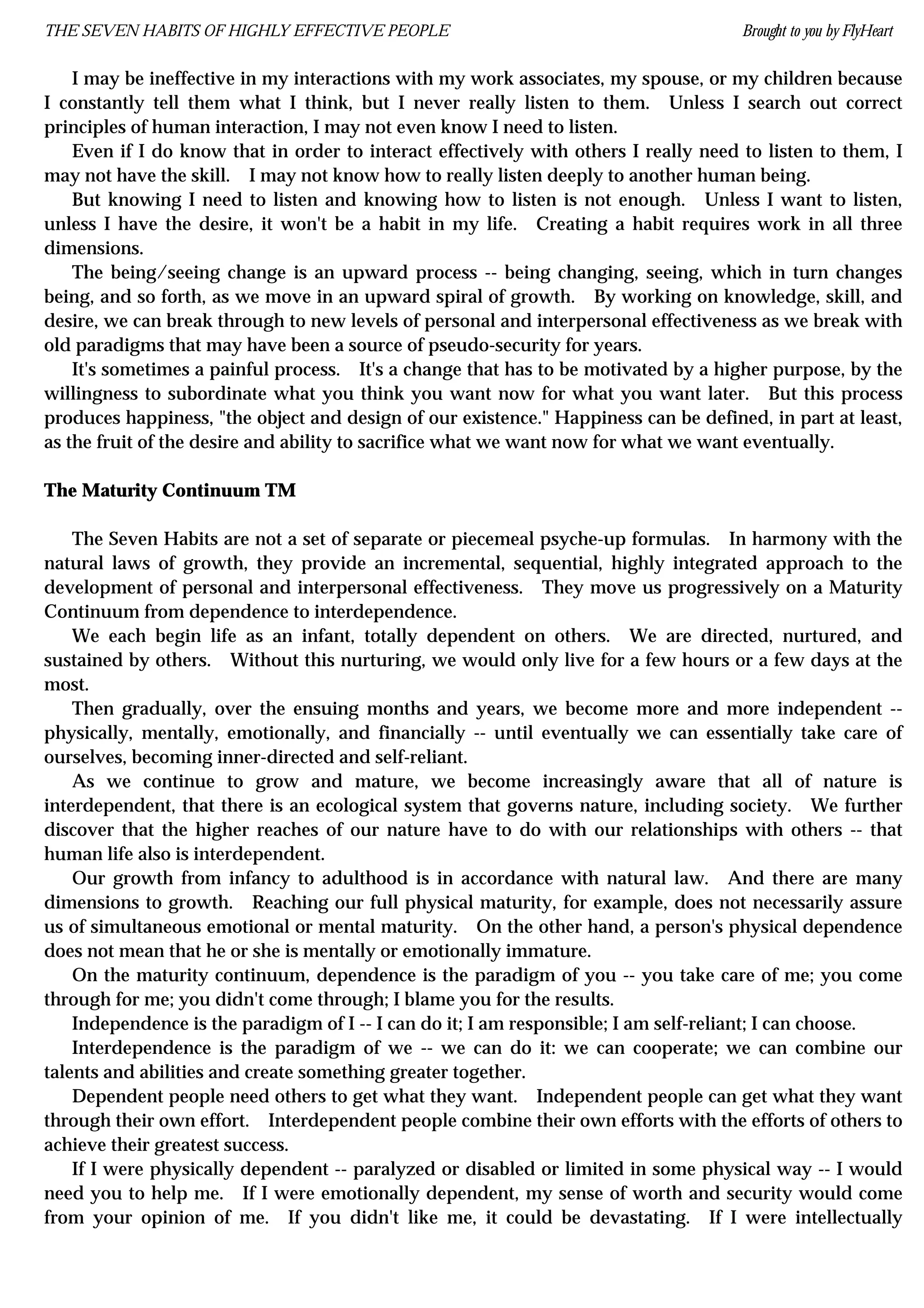 Stephen R Covey The 7 Habits Of Highly Eff People | PDF | Business ...