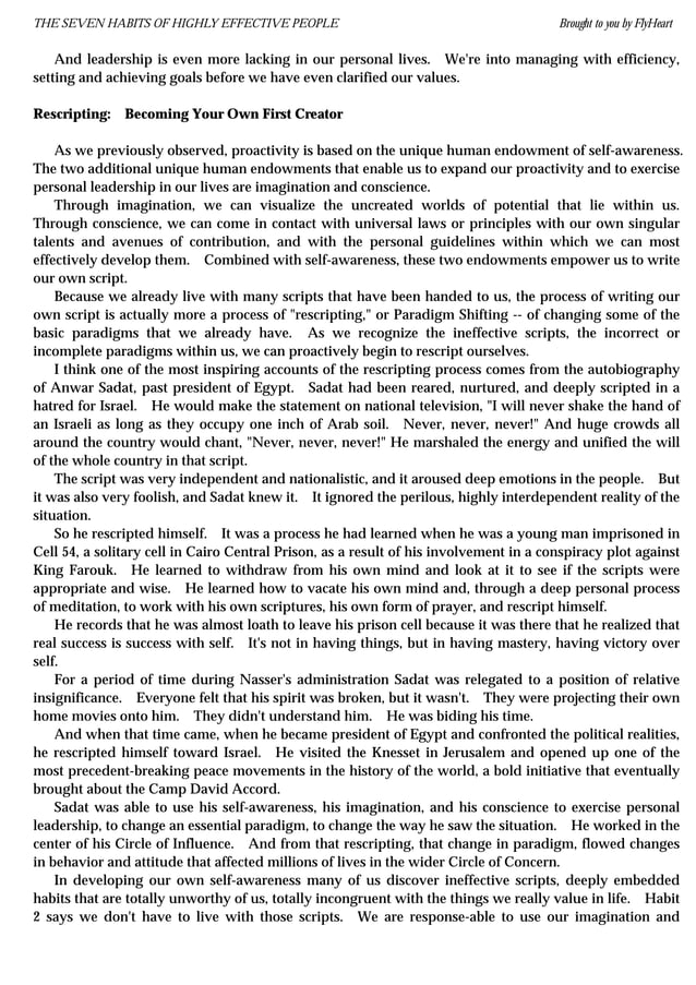 Stephen R Covey The 7 Habits Of Highly Eff People | PDF | Business ...