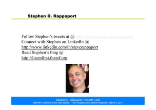Stephen rappaport listening - 2011 | PDF