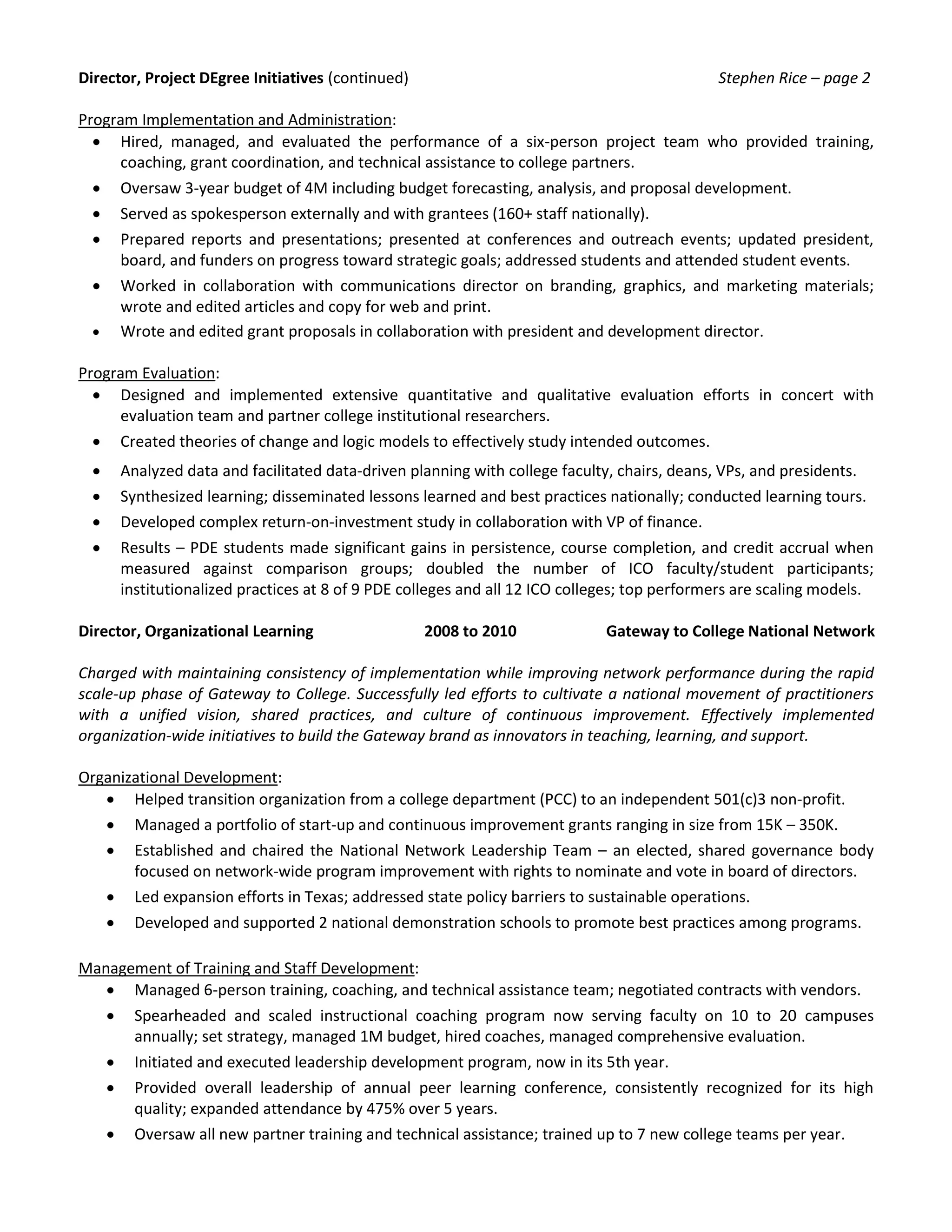 Stephen rice resume2 | PDF