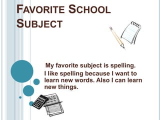 Izzy's Favorite Things | PPTX