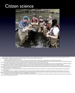 Applying citizen science model to disaster management | PDF