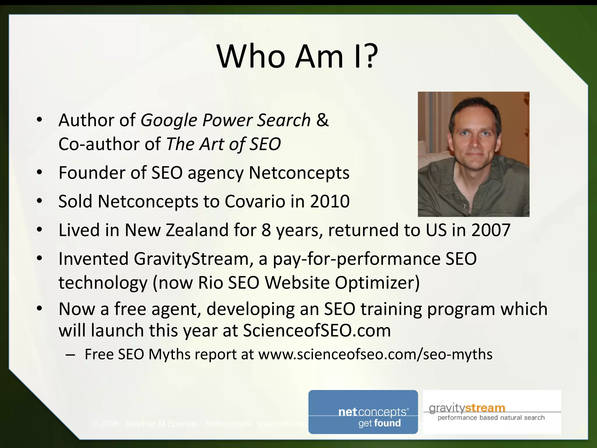 Stephan Spencer - SMX Advanced: Rich Snippets, Schema & Microformats | PPT