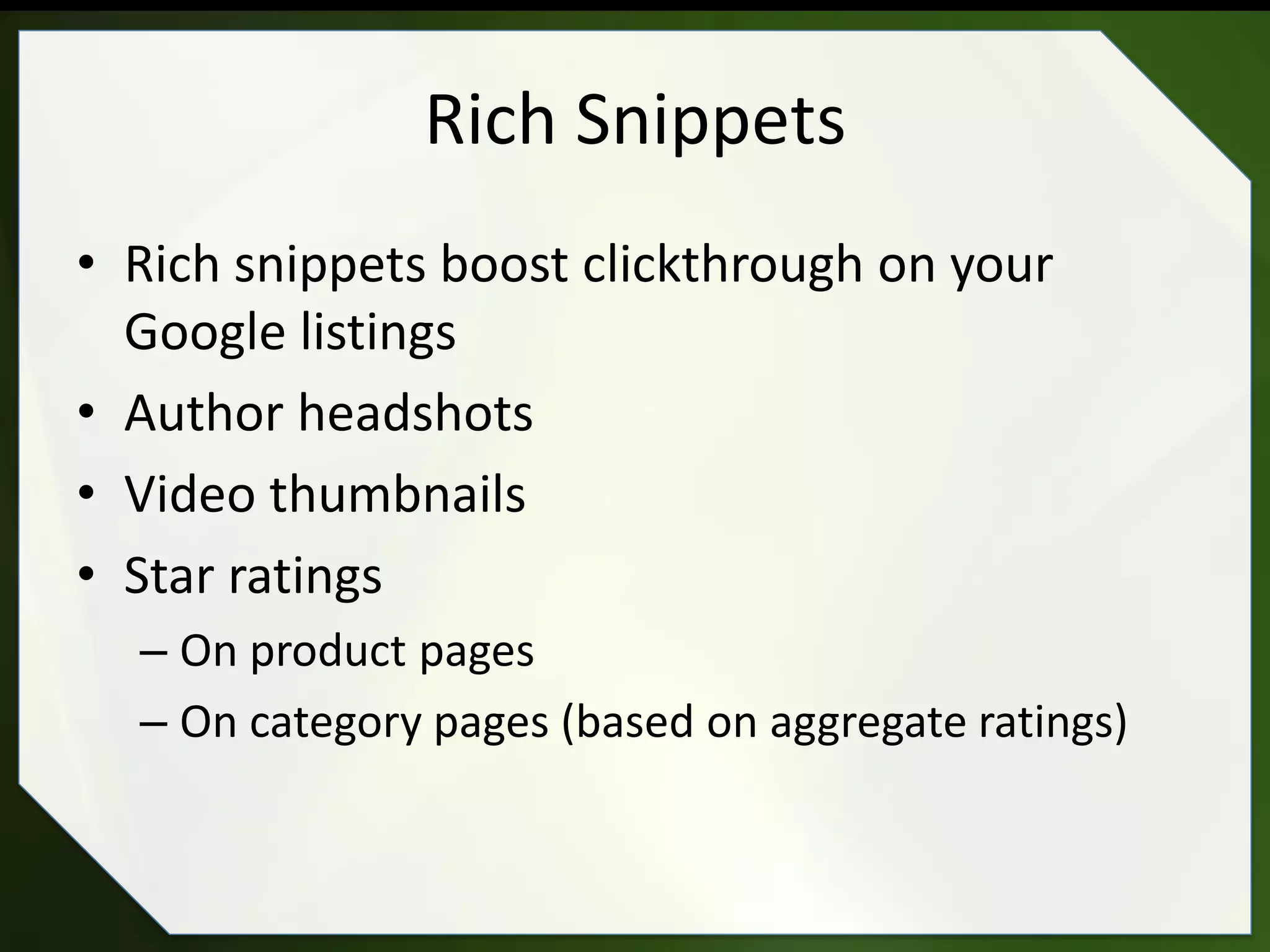 Stephan Spencer - SMX Advanced: Rich Snippets, Schema & Microformats | PPT