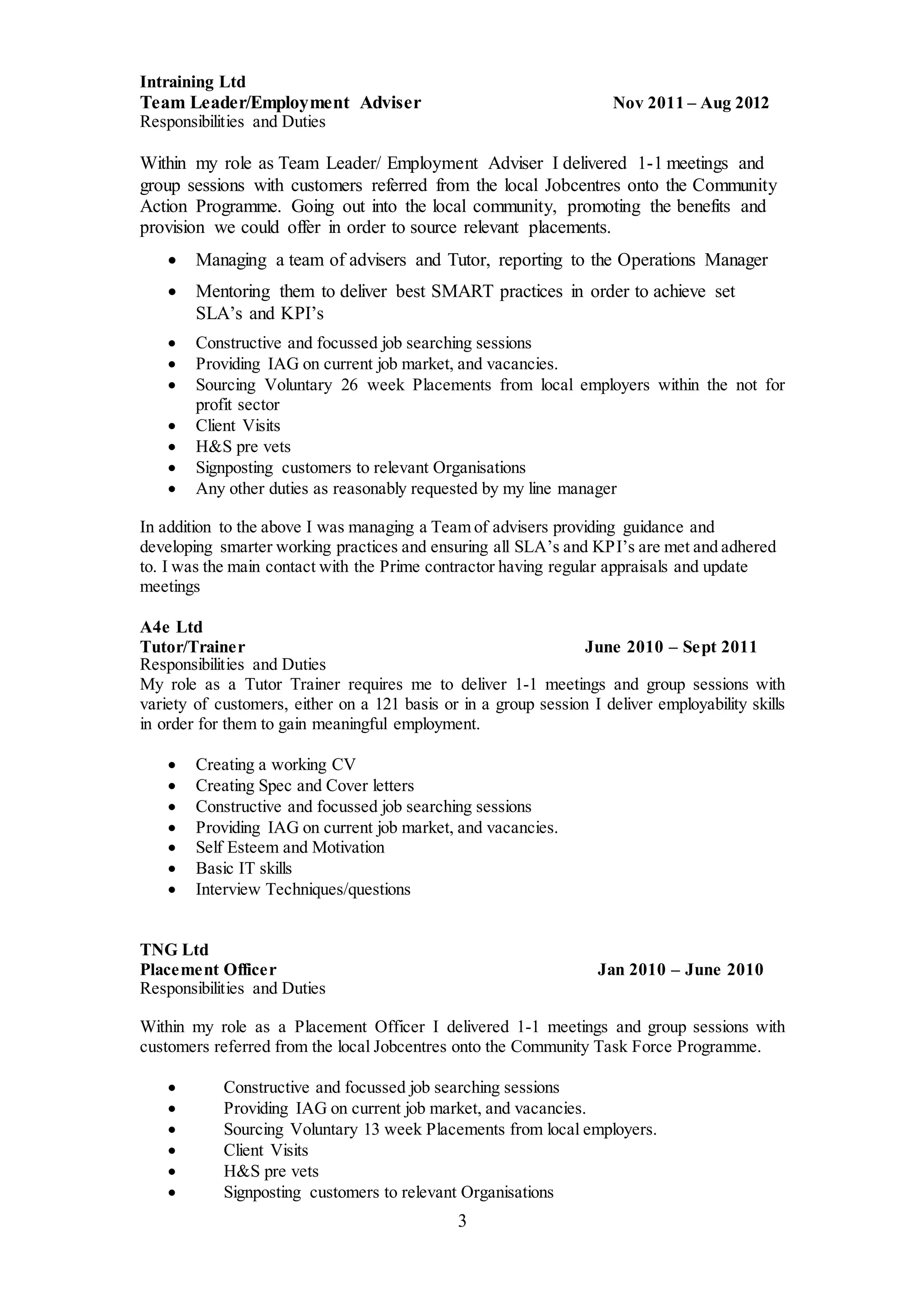 Stephen webb 2015 cv | DOCX | Vocational Training | Careers