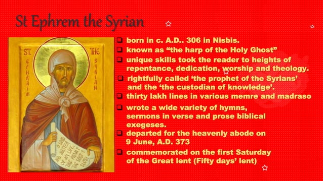 St Ephrem the Syrian.pptx | Christianity | Religion & Spirituality