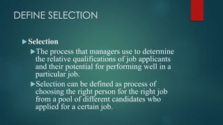 Step in selection | PPT