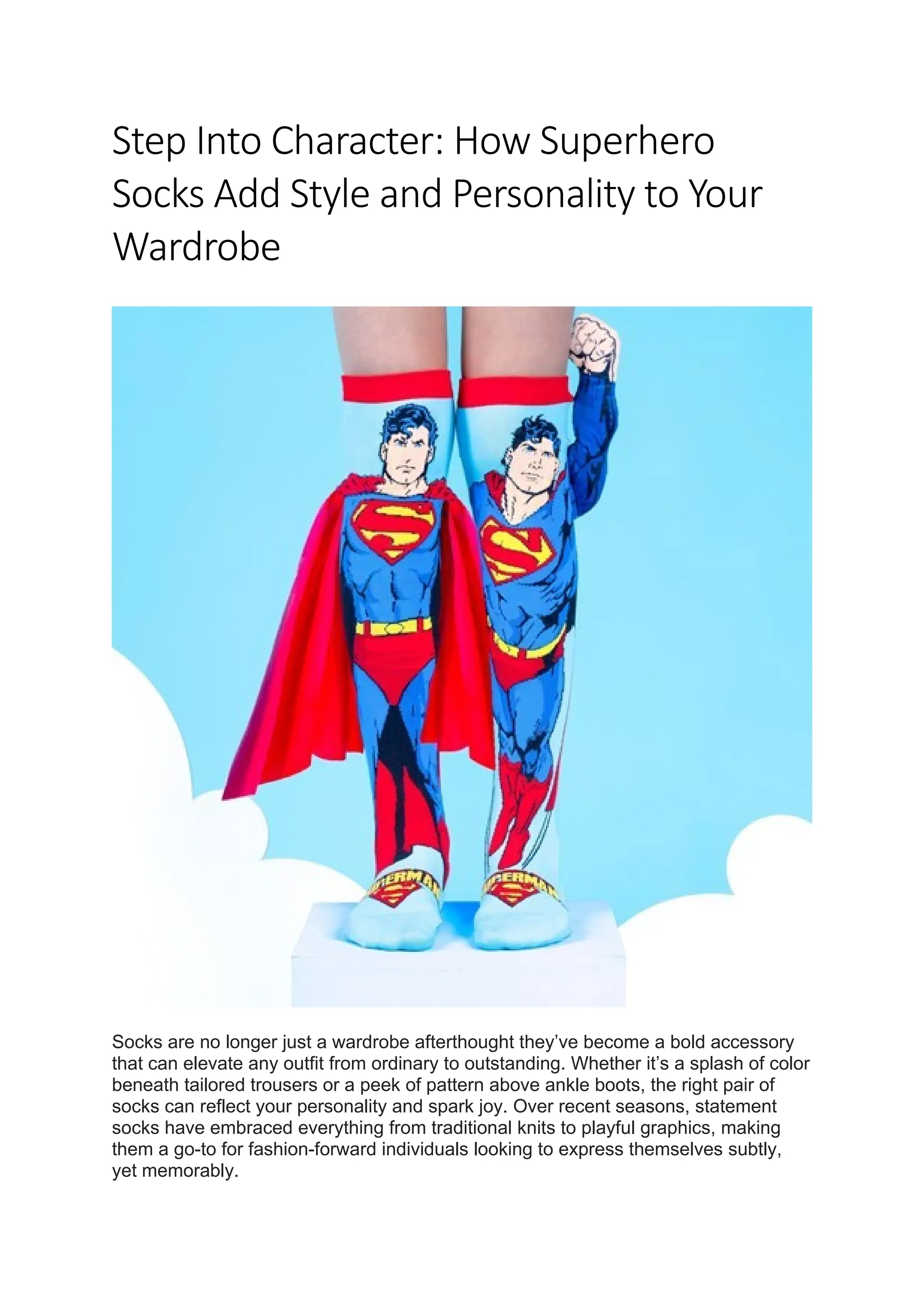 Step Into Character How Superhero Socks Add Style and Personality to ...
