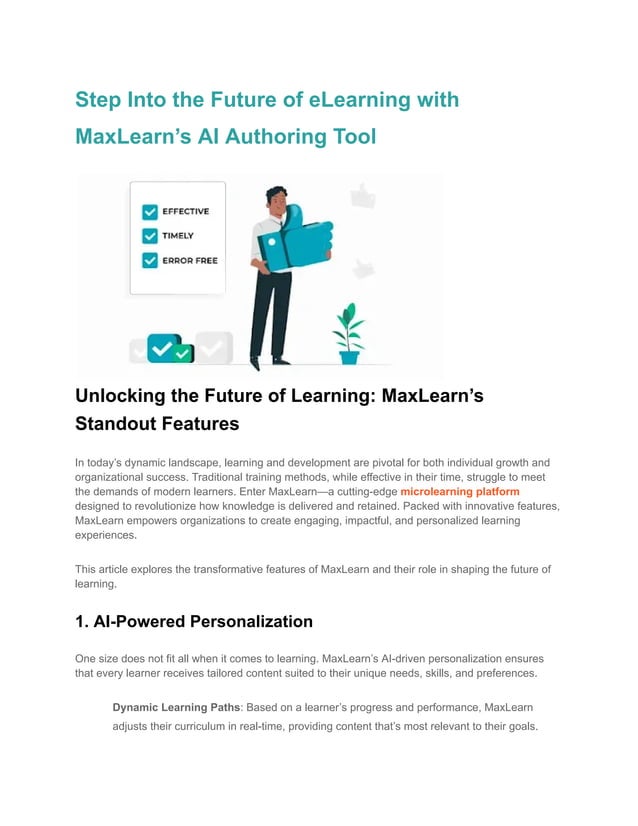Step Into the Future of eLearning with MaxLearn’s AI Authoring Tool.pdf