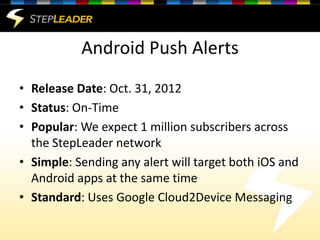 StepLeader: Android Push Notifications | PPT