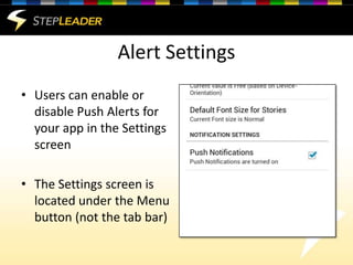 StepLeader: Android Push Notifications | PPT