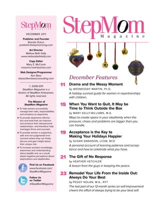 Chalkboard China Featured in December Issue of Stepmom Magazine | PDF