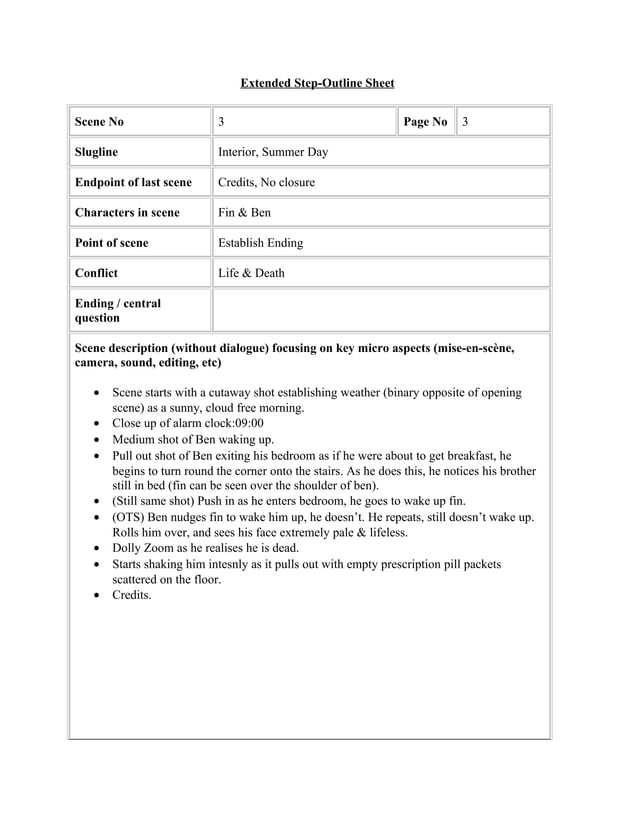 Ben Film Step Outlines 1.3 | PDF