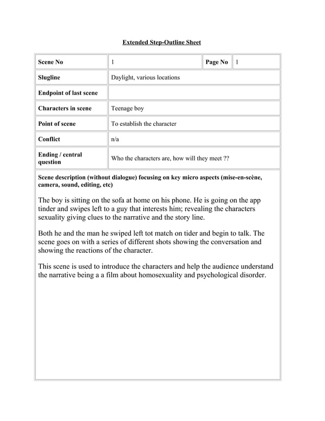 Step outlines - Scene 1 | PDF
