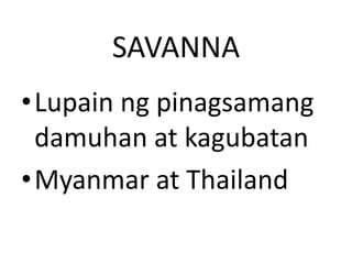 Mga Vegetation Cover sa Asya | PPTX