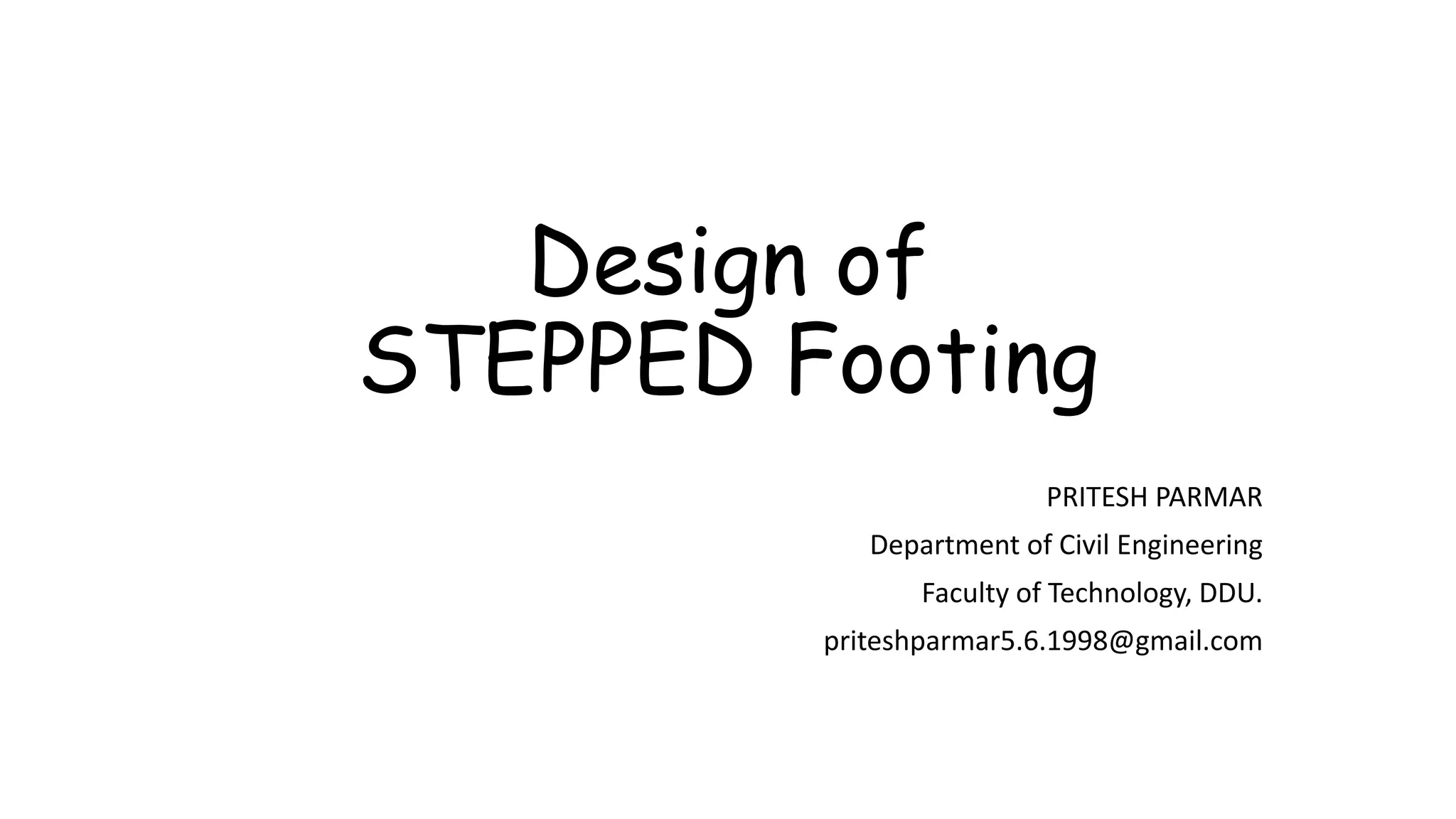 Stepped footing | PPTX