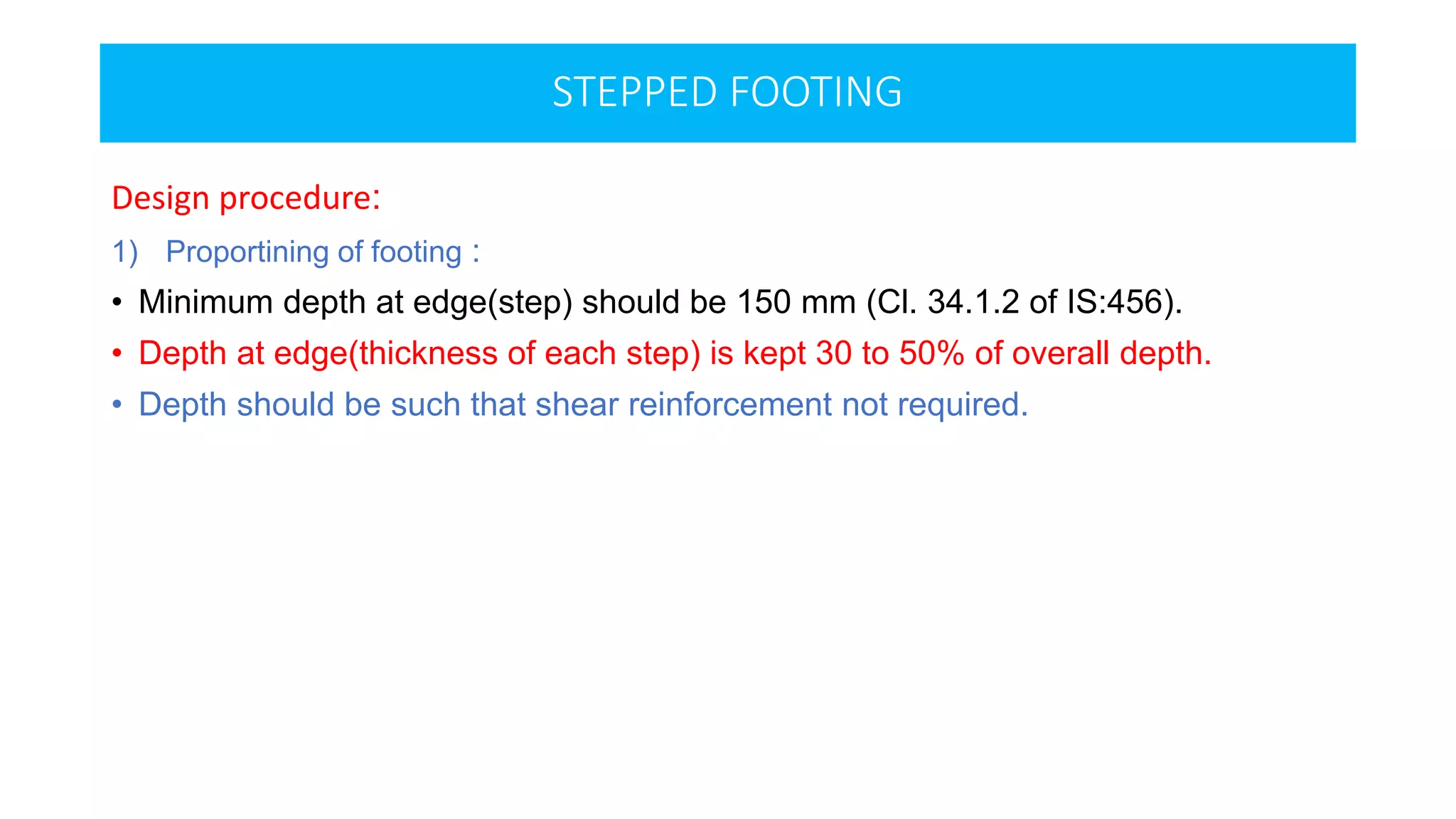 Stepped footing | PPTX