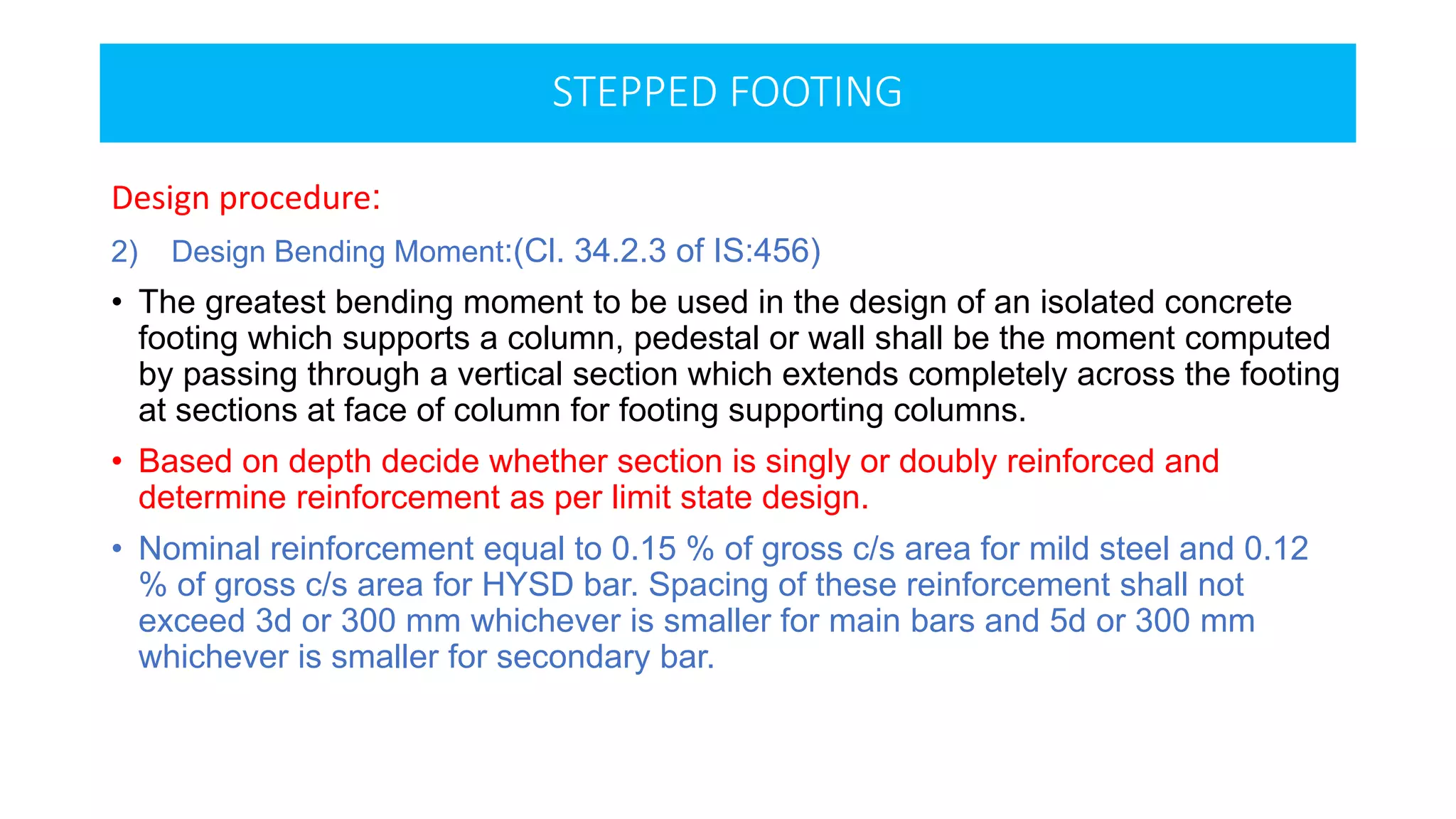 Stepped footing | PPTX