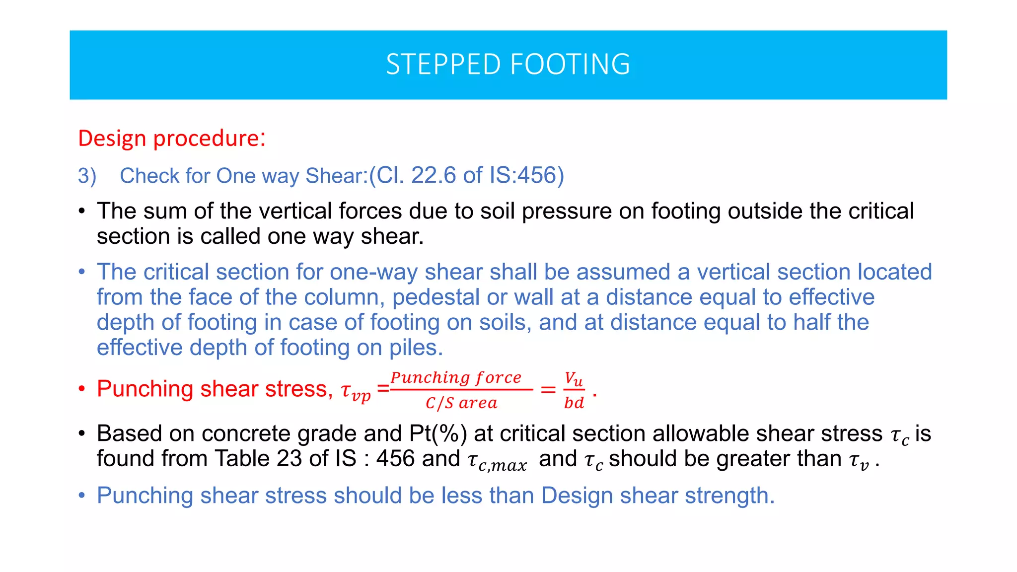 Stepped footing | PPTX