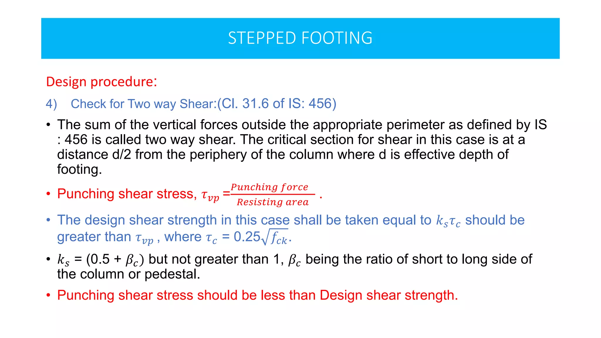 Stepped footing | PPTX