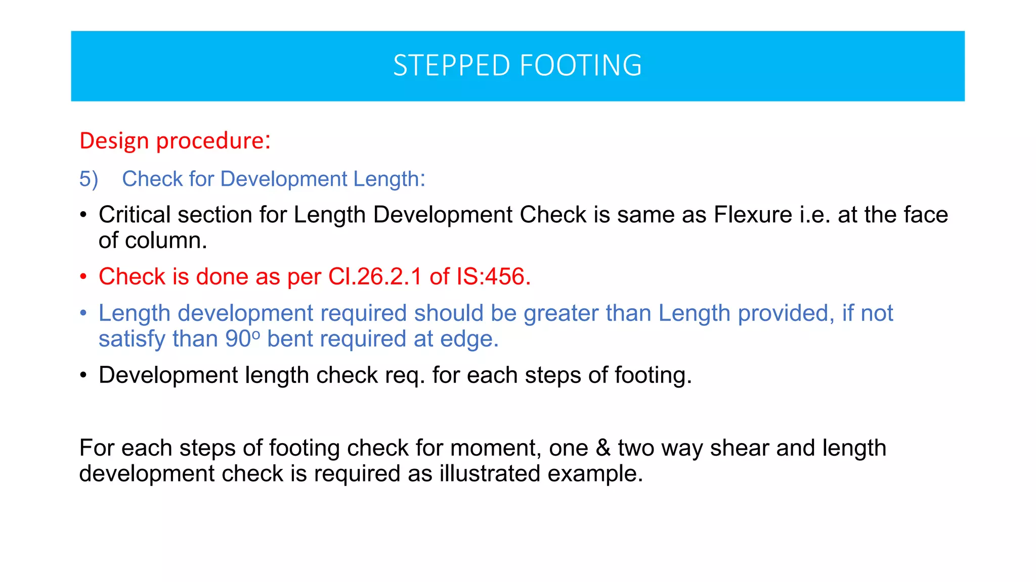 Stepped footing | PPTX
