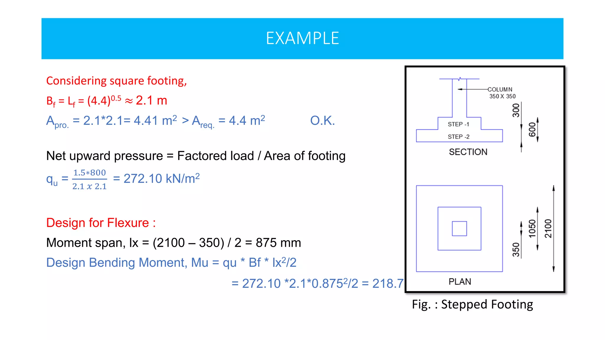 Stepped footing | PPTX