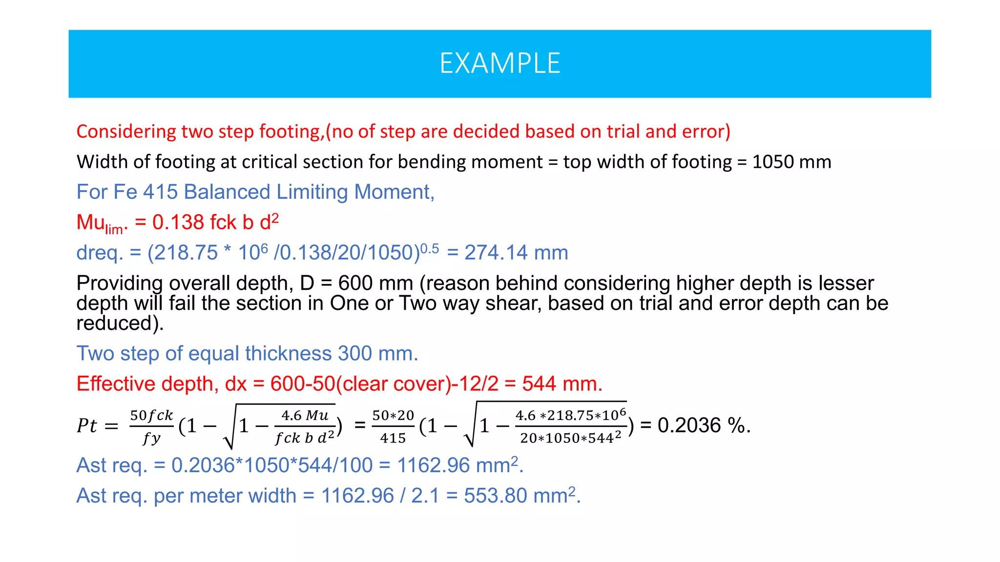 Stepped footing | PPTX