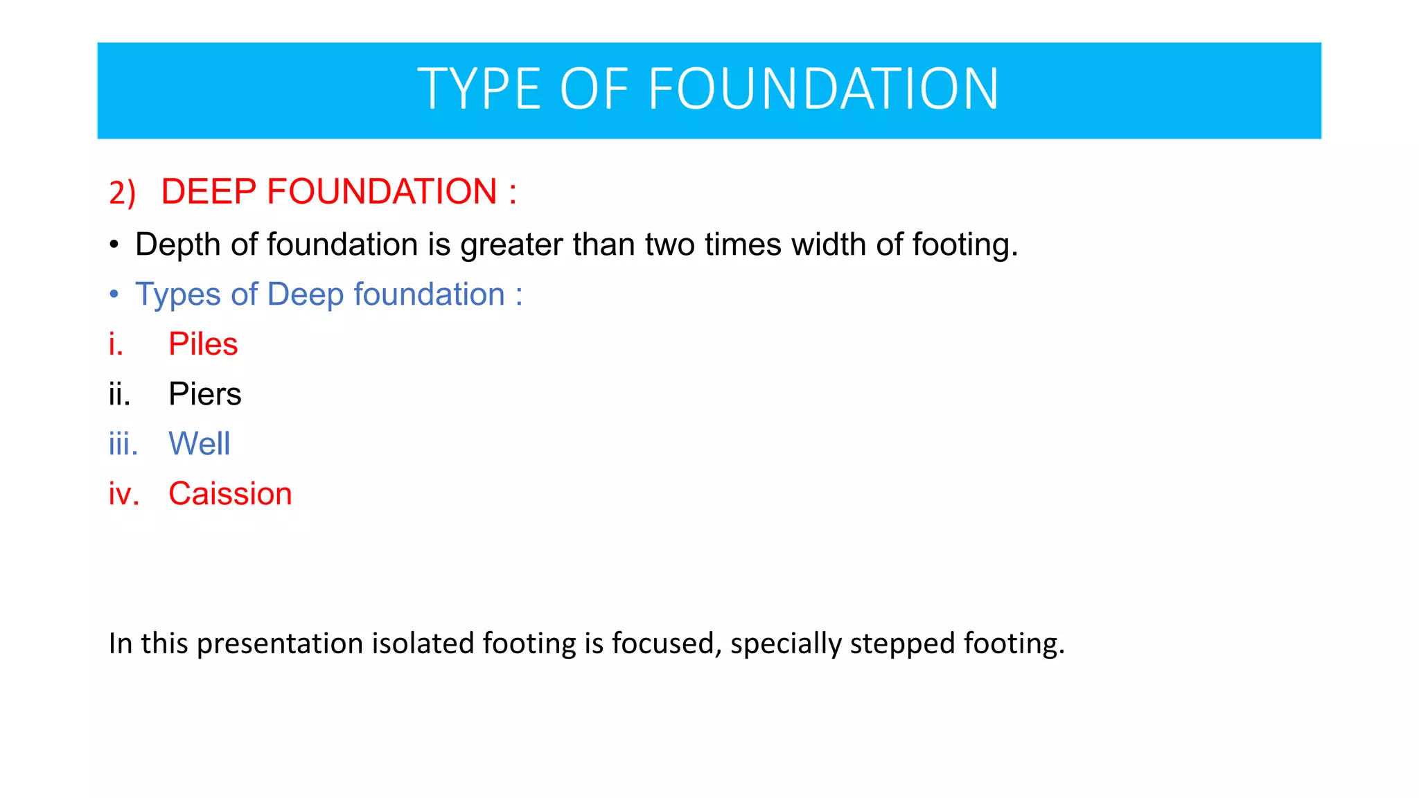 Stepped footing | PPTX