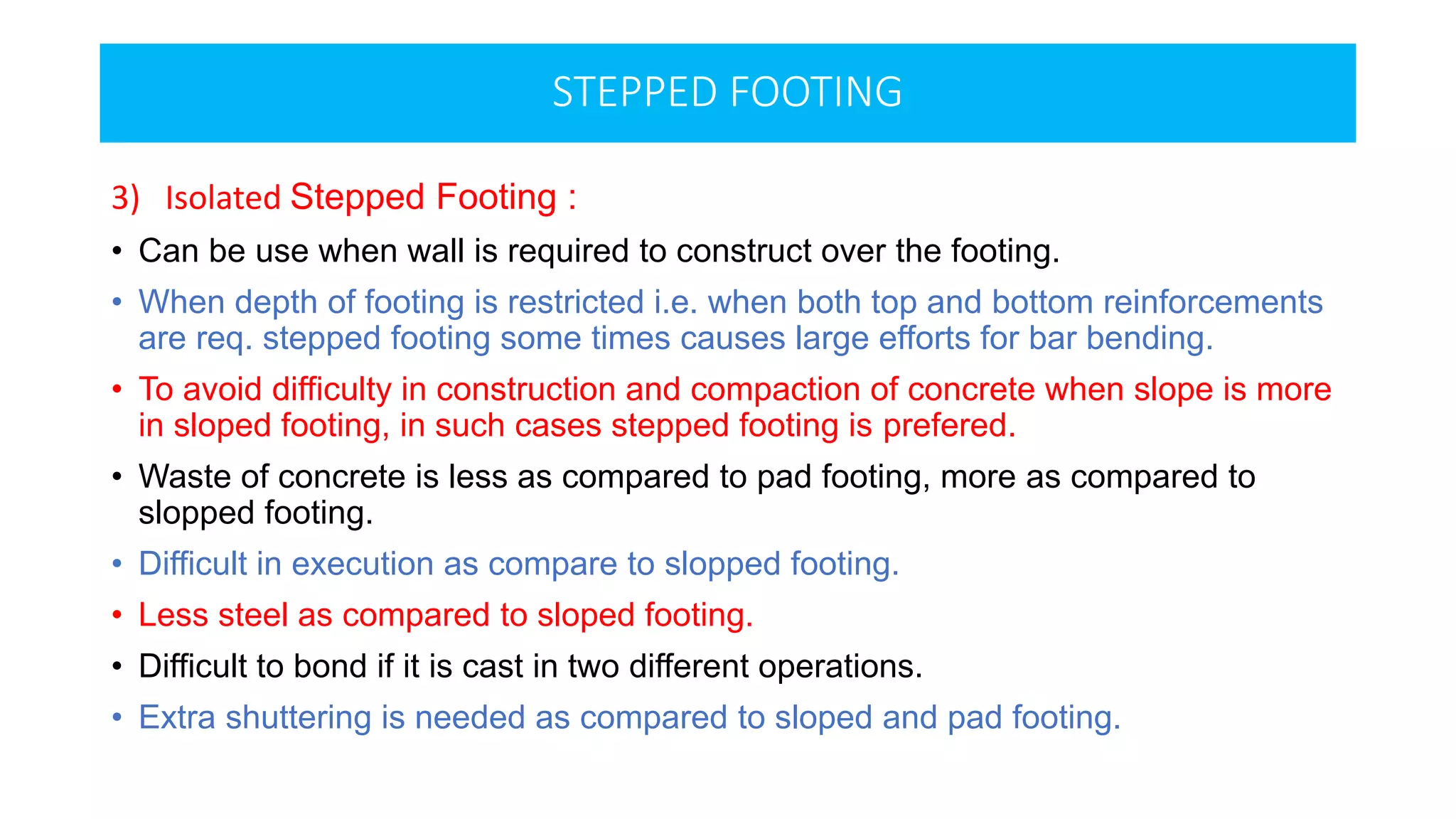 Stepped footing | PPTX