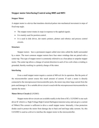 Stepper motor-interfacing | PDF