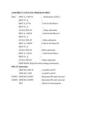 Stepper motor-interfacing | PDF
