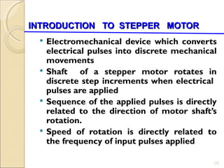 slide on stepper motor | PPT